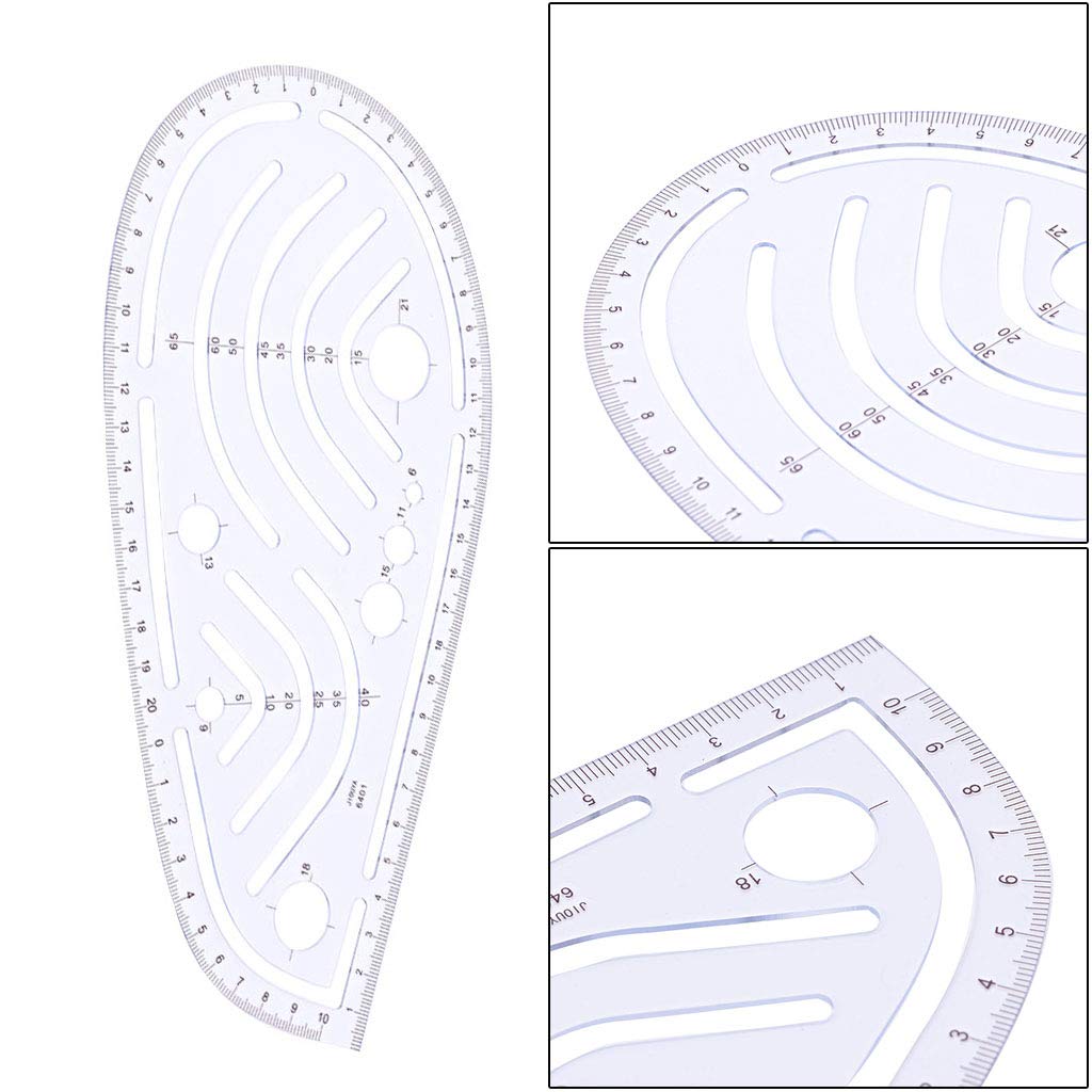 Plastic Sewing Square Ruler Tailor Drawing Craft Tool DIY Supply Tool ...