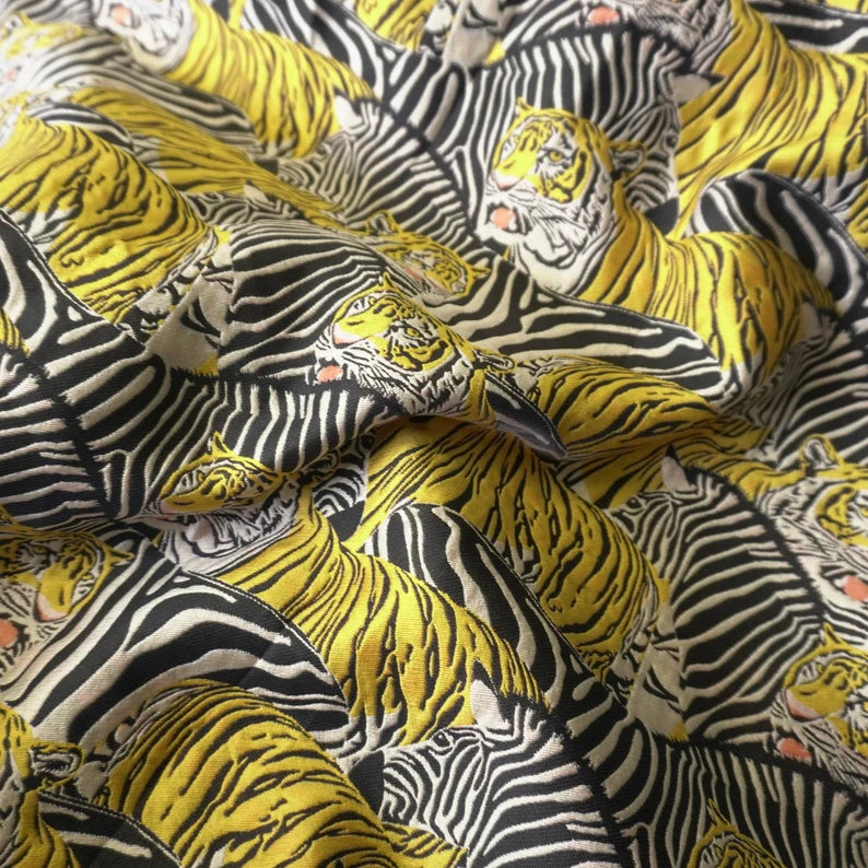 Tiger with Zebra Brocade | PRICED PER METER – Jason Shop Fittings